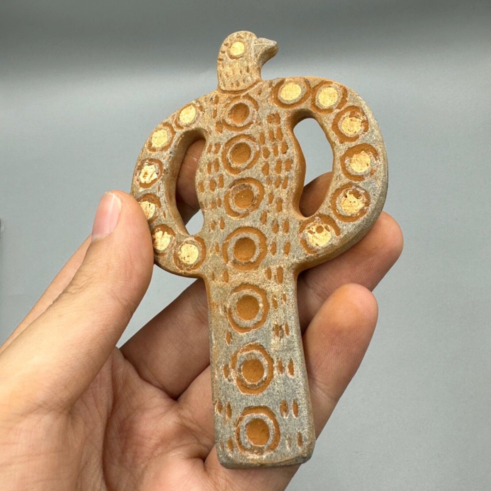 A Genuine Ancient Jiroft Civilization Stone Bird Carved Figure Used for ...