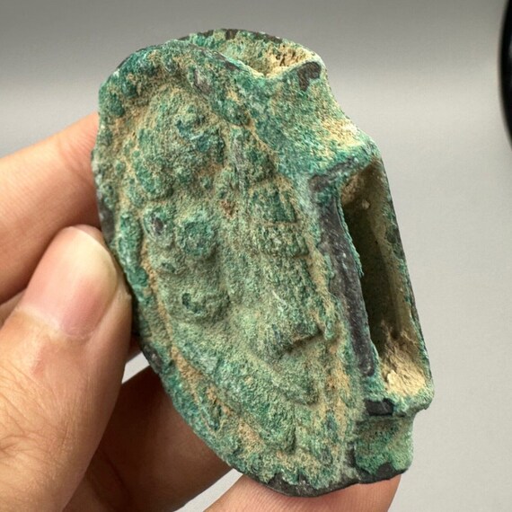 Ancient Roman Greek Bronze Belt Buckle With Naked Dia… - Gem
