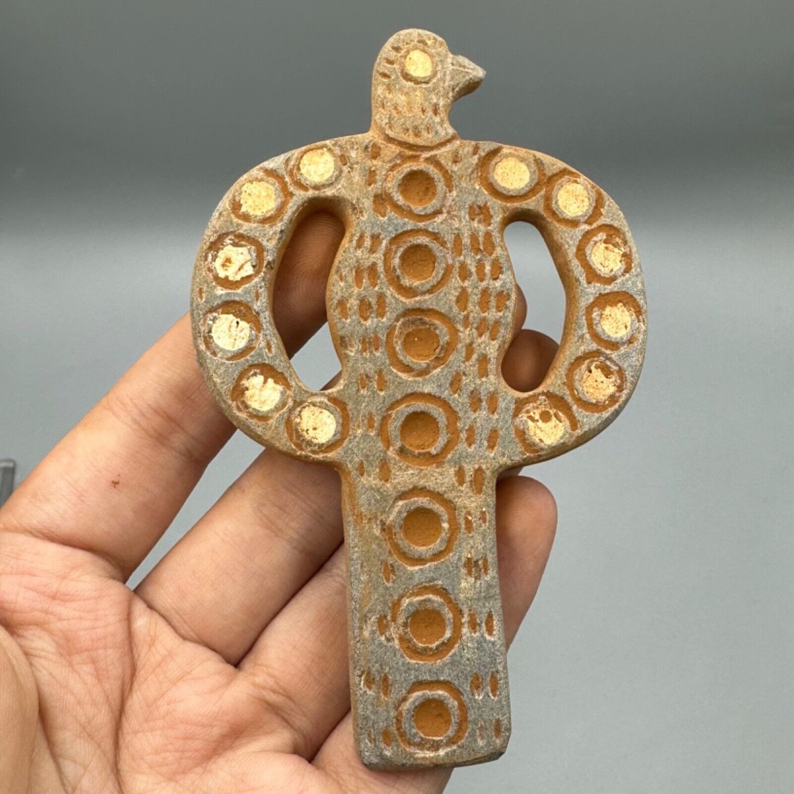 A Genuine Ancient Jiroft Civilization Stone Bird Carved Figure Used for ...