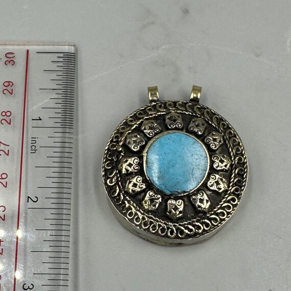 Very Old Ancient Roman Style Torquise Silver Plated P… - Gem