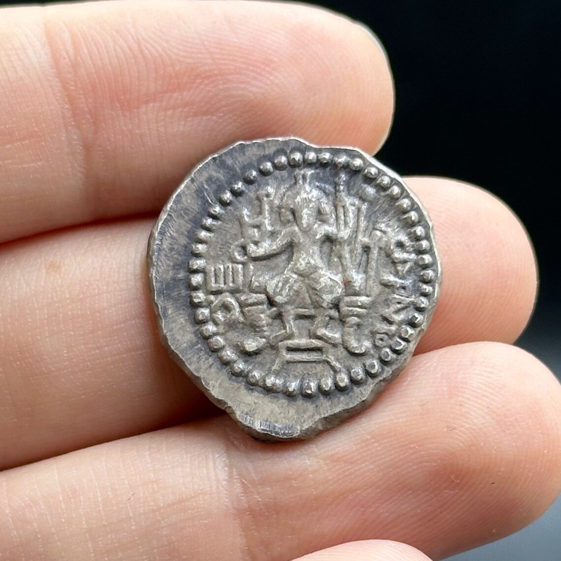 Genuine Ancient Kushan Empire Silver Buddha Rare Coin E - Etsy