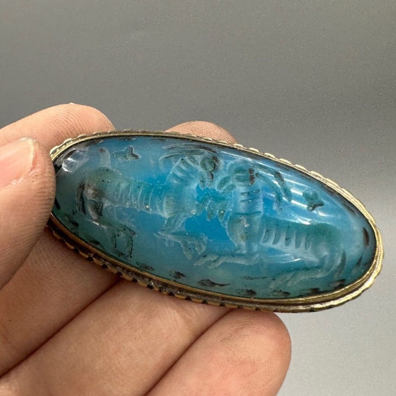 Stunning rare ancient Roman opal stone scorpion intag… - Gem