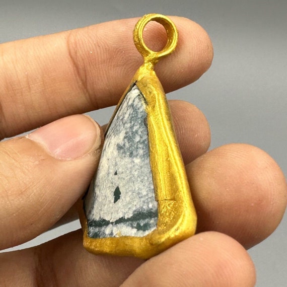 Unique Rare Ancient Roman Gold Gilded Old Roman Glass… - Gem