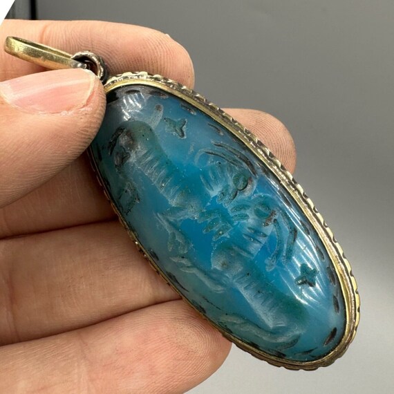 Stunning rare ancient Roman opal stone scorpion intag… - Gem