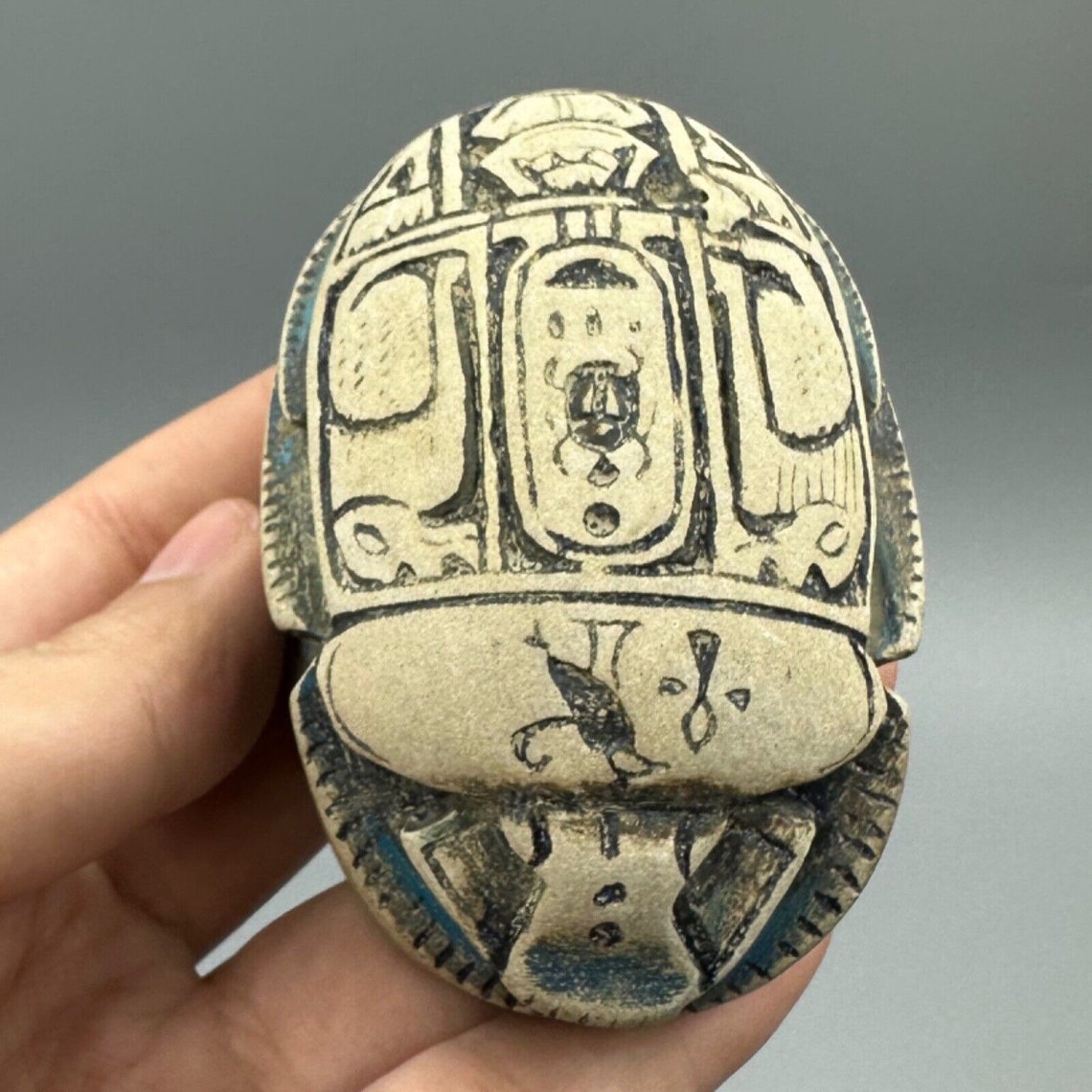 Wonderful Rare Ancient Egyptian Stone Large Scarab With Symbol Intaglio ...