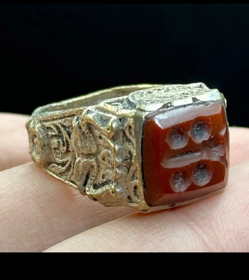 Beautiful Ancient Roman Agate Stone With Unique Intaglio Old Ring E - Etsy