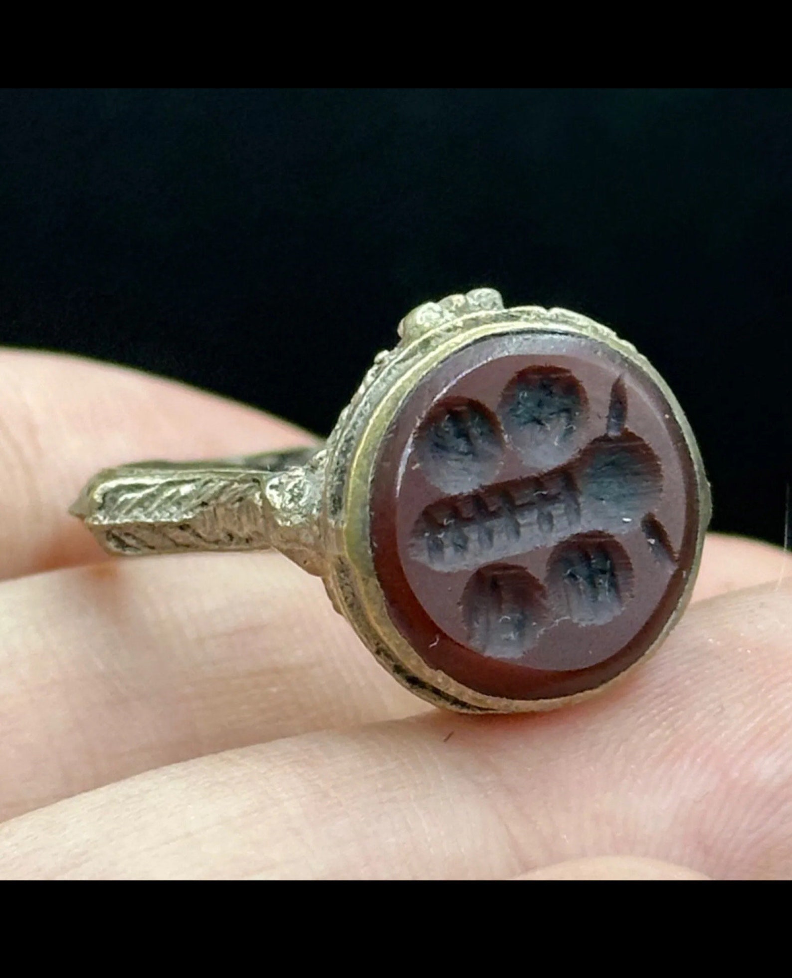 Stunning Old Ancient Roman Ring With Intaglio Stone Insert E - Etsy