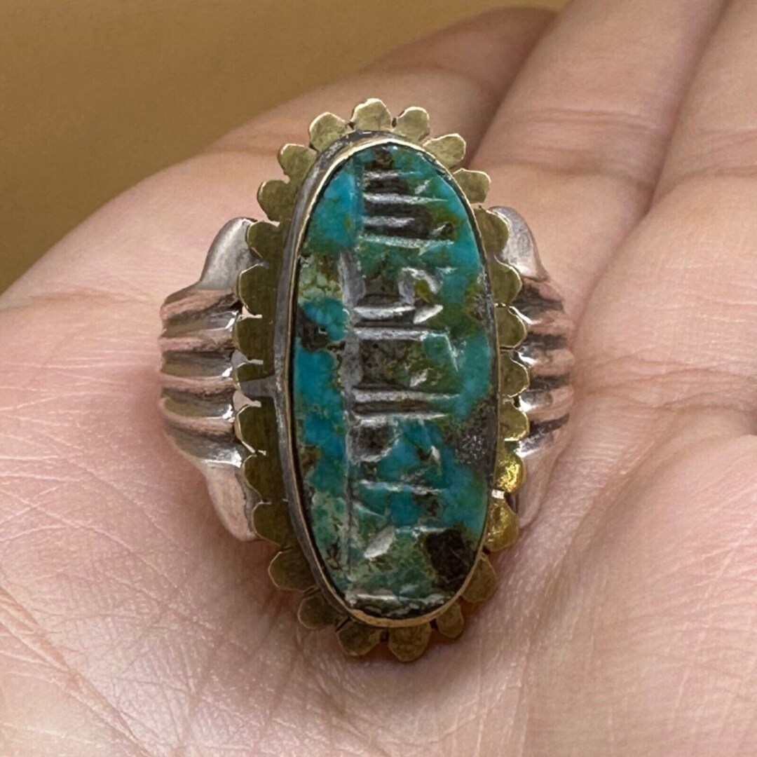 Ancient Roman Solid Silver Ring With Rare Inscription on Torquise Stone ...