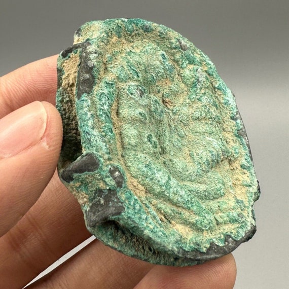 Ancient Roman Greek Bronze Belt Buckle With Naked Dia… - Gem