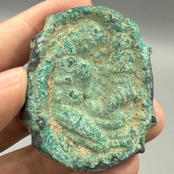 Ancient Roman Greek Bronze Belt Buckle With Naked Dia… - Gem