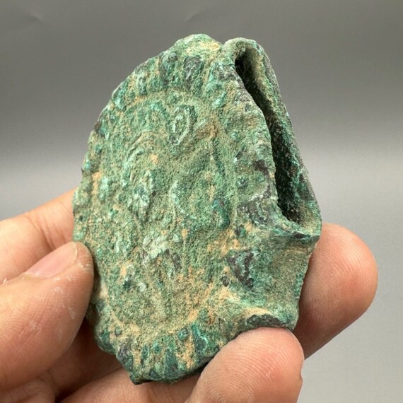 Genuine Ancient Roman Greek Bronze Belt Buckle With K… - Gem