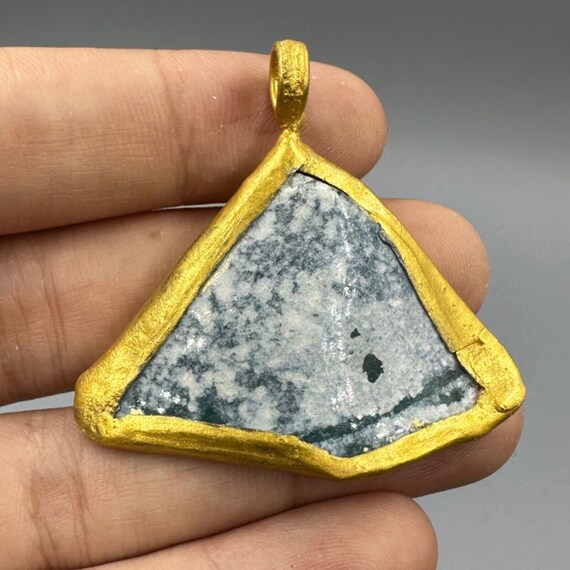 Unique Rare Ancient Roman Gold Gilded Old Roman Glass… - Gem