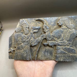 Ancient Near Eastern King Gilgamesh With Queen Stone Tablet - Etsy