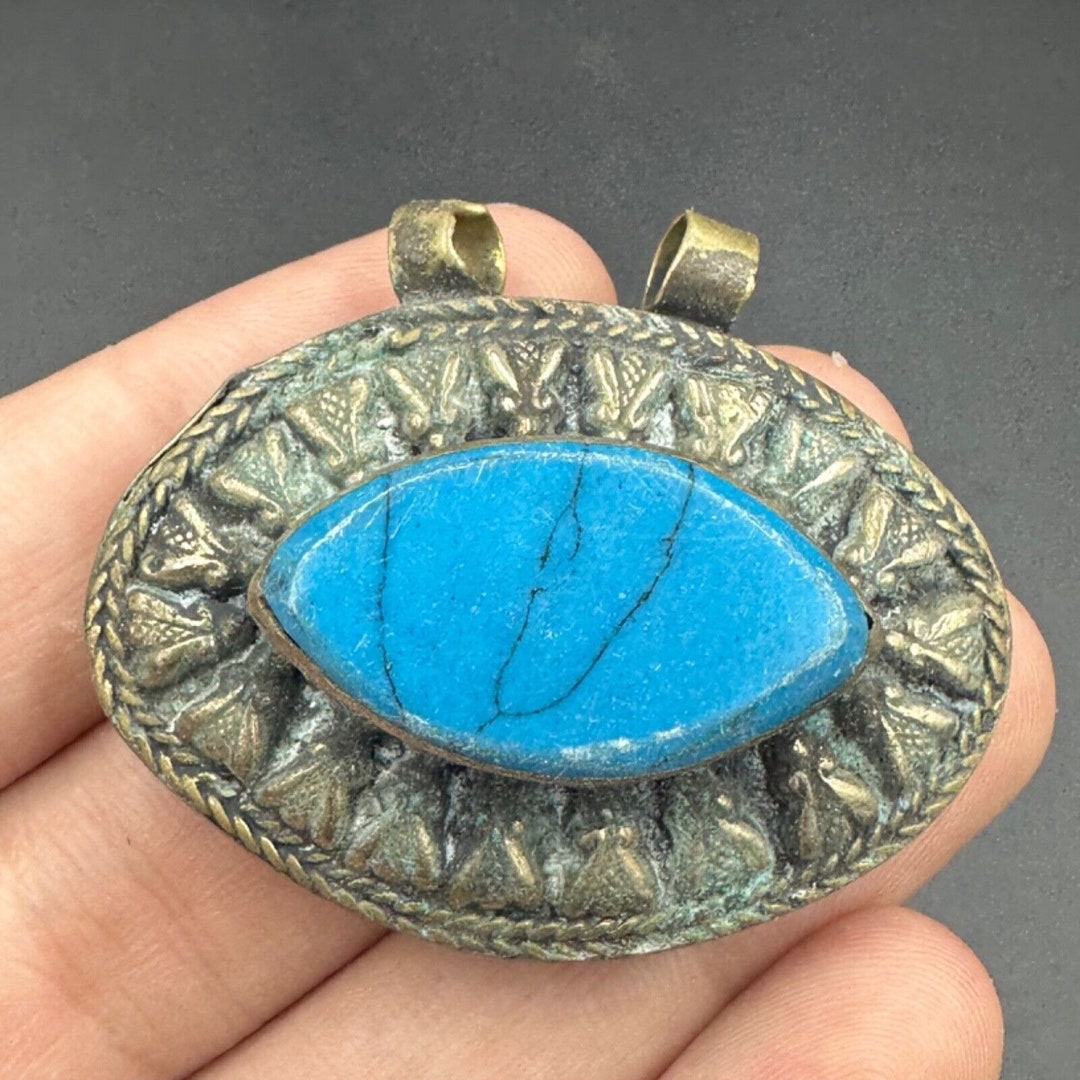 Stunning Ancient Roman Genuine Torquise Rare Pendant - Etsy
