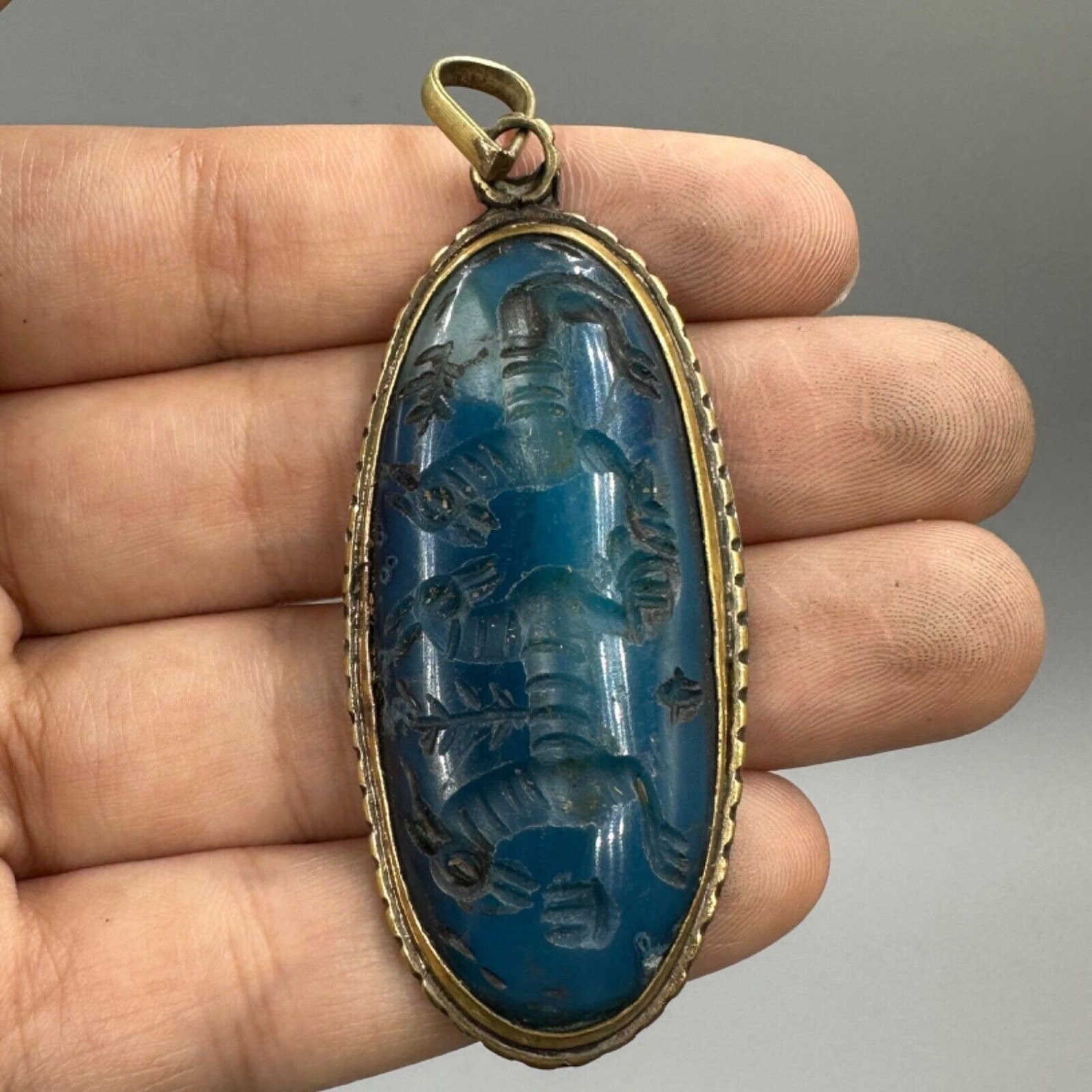 Lovely Ancient Roman Rare Blue Stone Scorpion Intaglio Pendant - Etsy