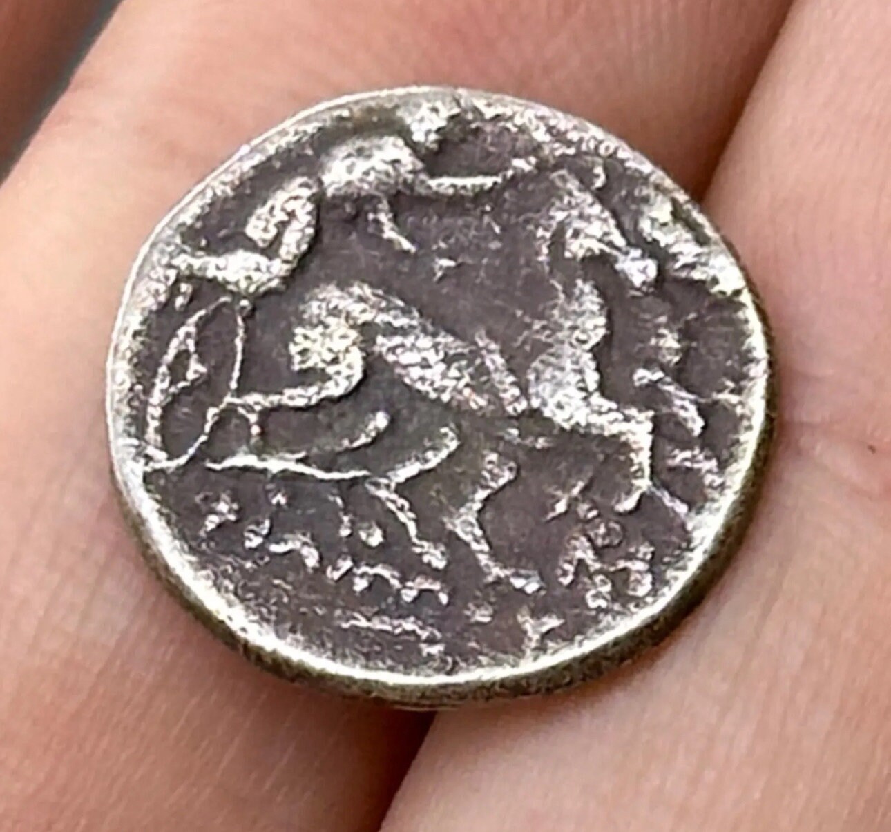 Genuine Ancient Greek Solid Silver Coin With King & Horses Image E - Etsy