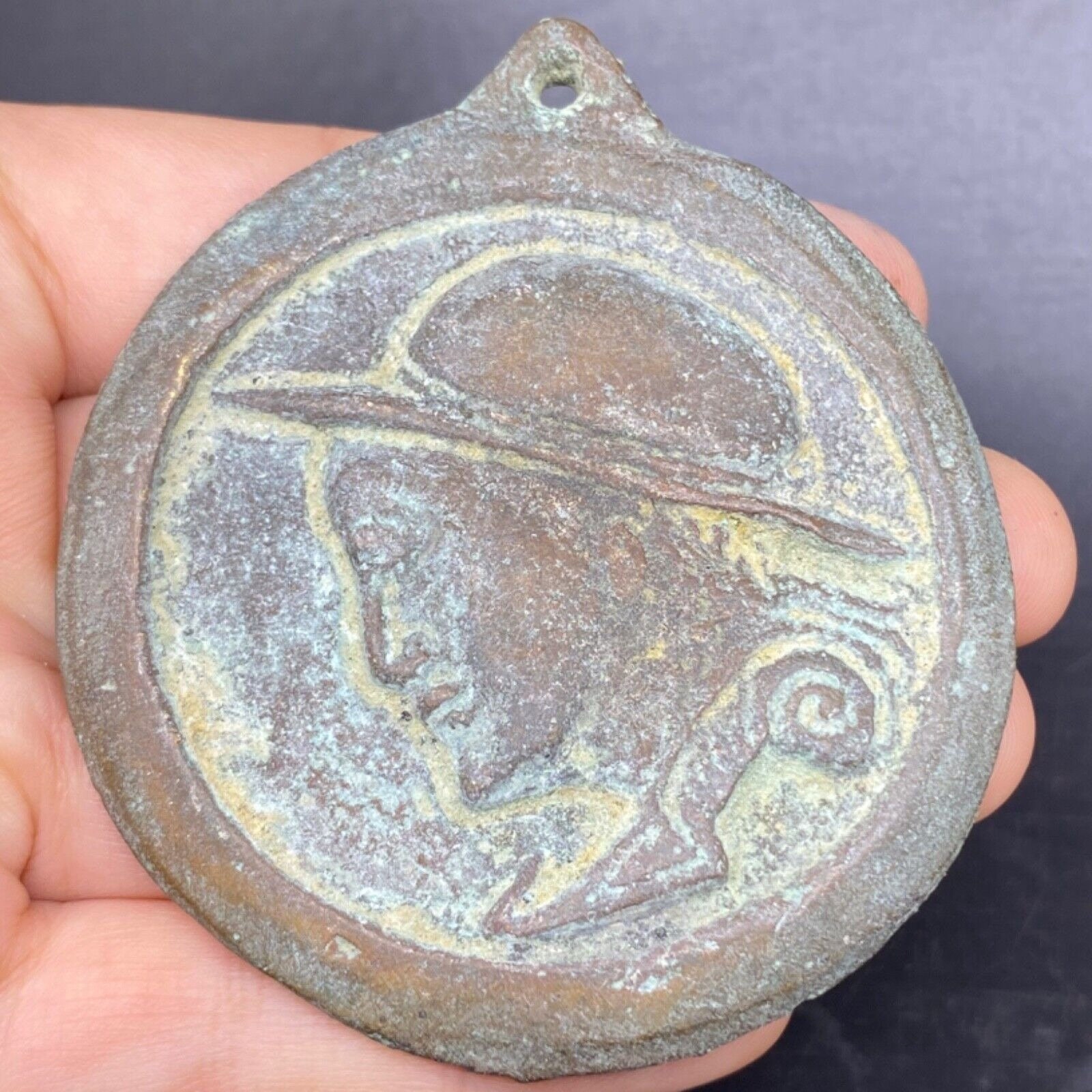 Very Nice Rare Ancient Roman King Face Giant Bronze Pendant - Etsy