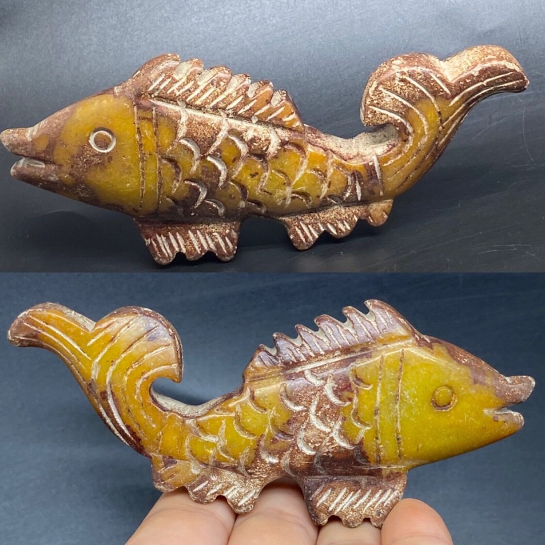 Very Rare Ancient Roman Fish Stone Figure With Carvings - Etsy
