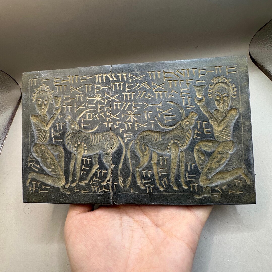 Ancient Near Eastern Stone Ritual Scene Tablet - Etsy