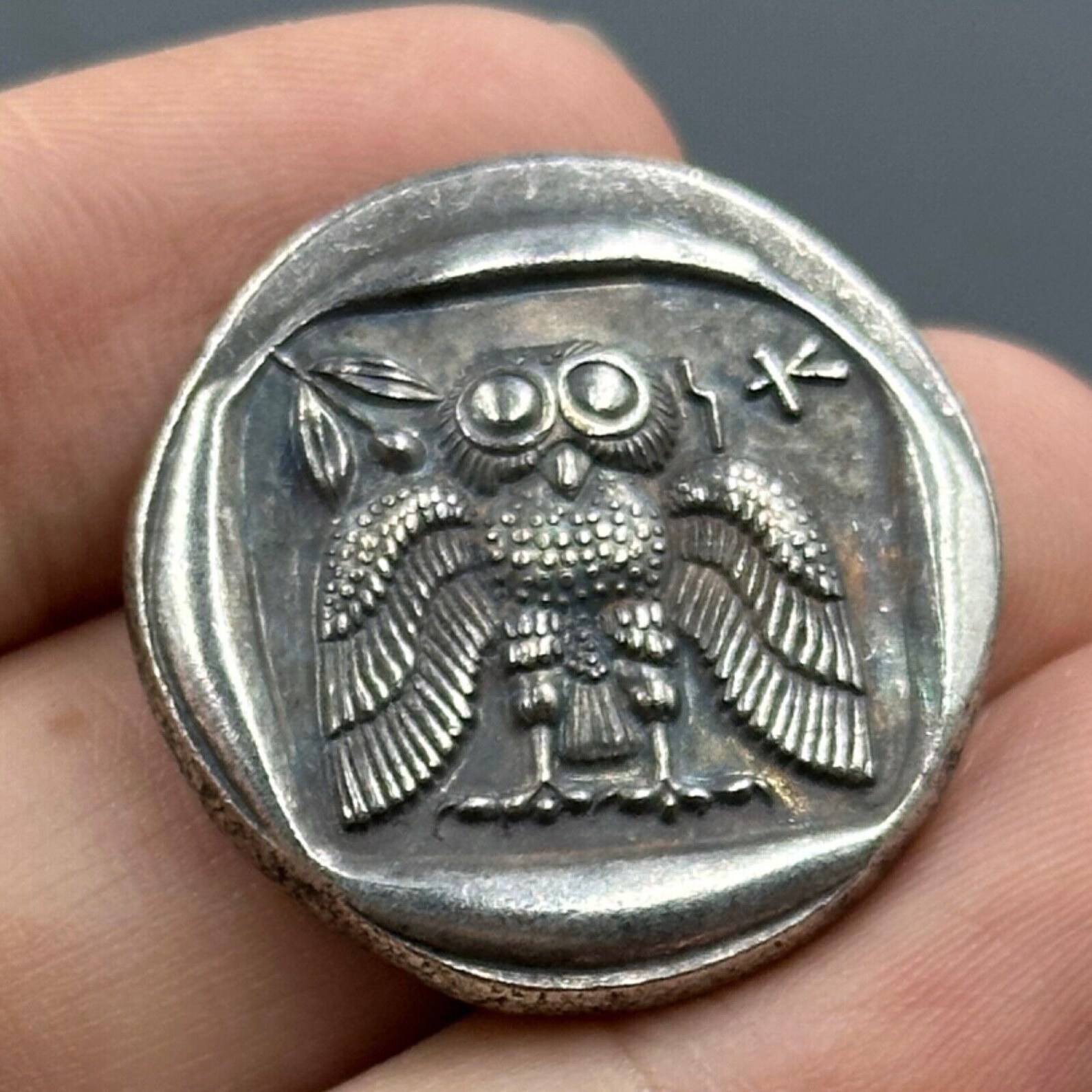 Ancient Greek Owl Athens Attica Dekadrachm 460-469 Bc Coin - Etsy