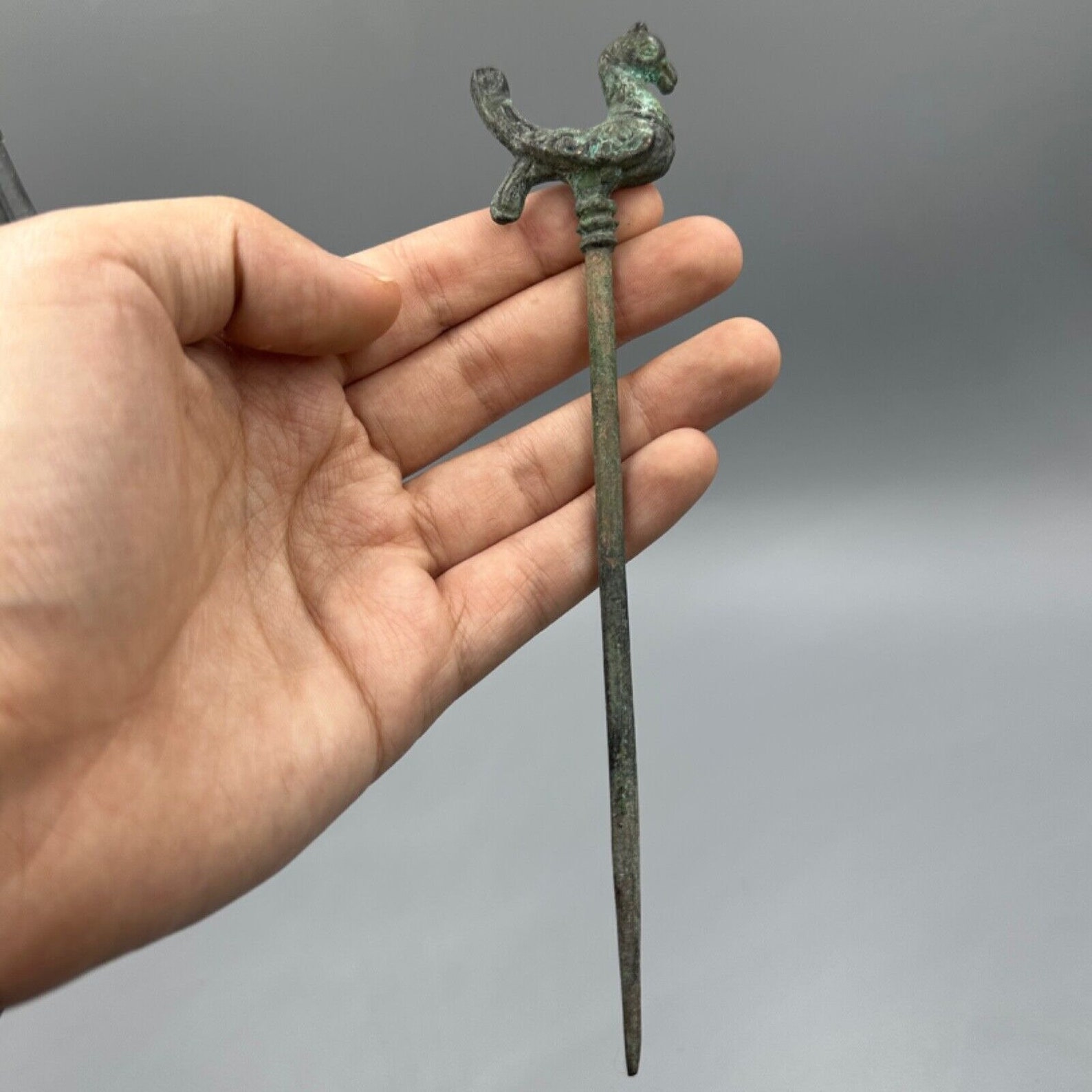 Very Old Ancient Roman Bronze Hair Pin With Bird Animal Figure - Etsy