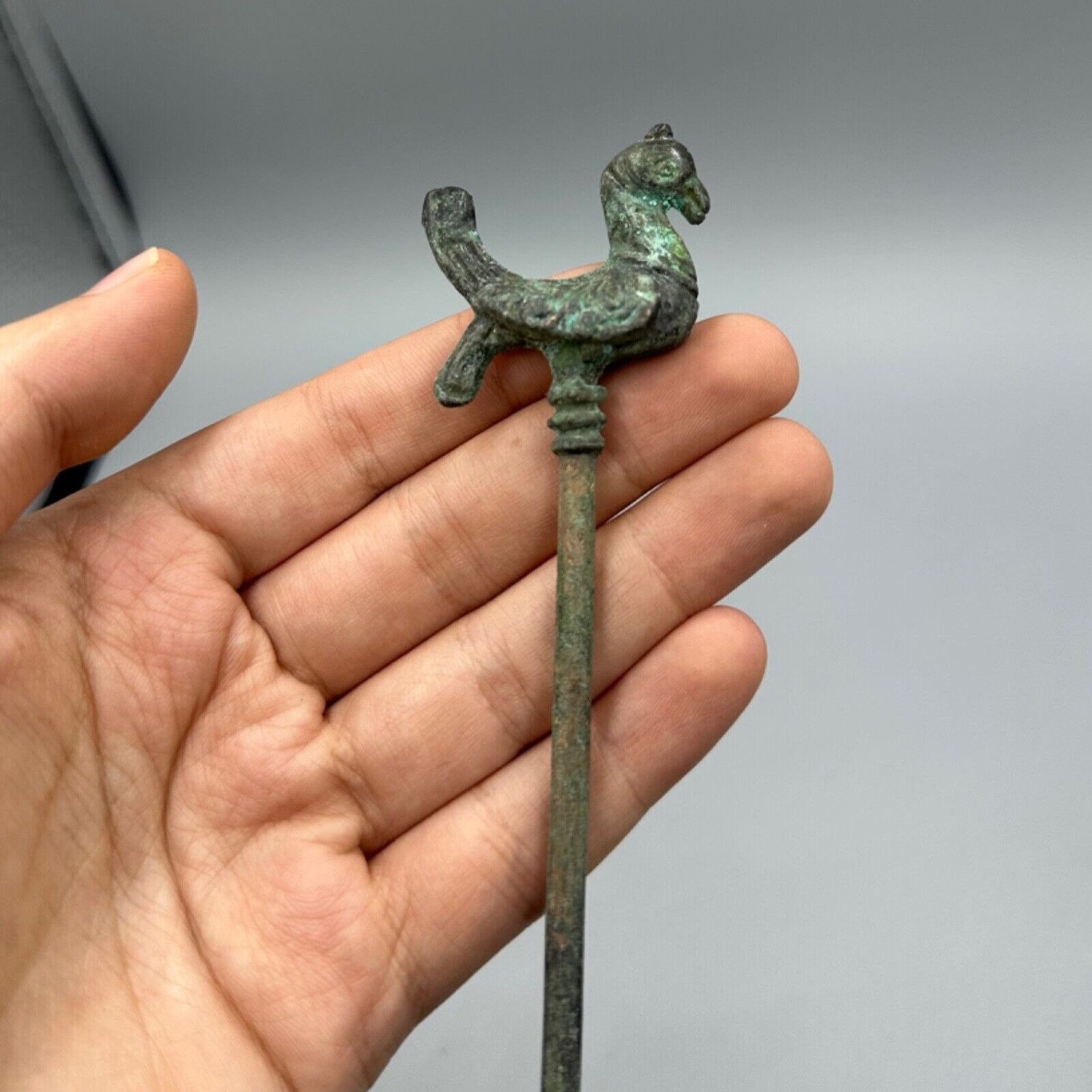 Very Old Ancient Roman Bronze Hair Pin With Bird Animal Figure - Etsy