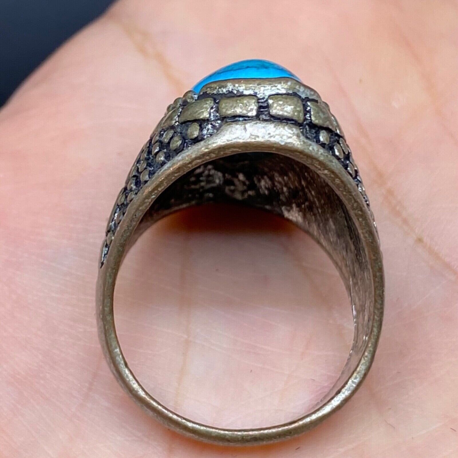 Restored Ancient Roman Genuine Ring With Natural Torquise Stone - Etsy