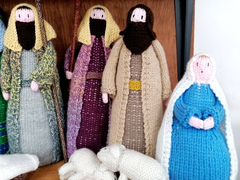 Handmade Knitted Nativity Set - Etsy