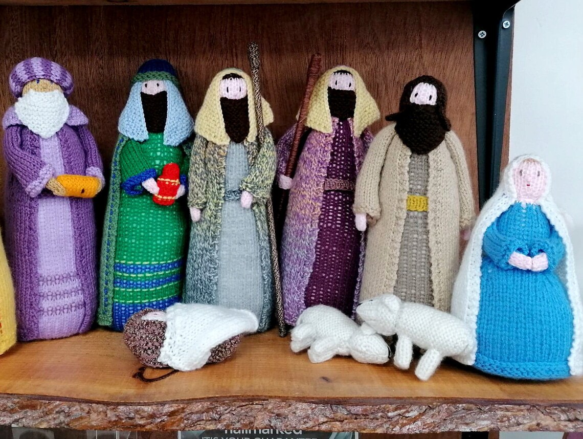 Handmade Knitted Nativity Set - Etsy
