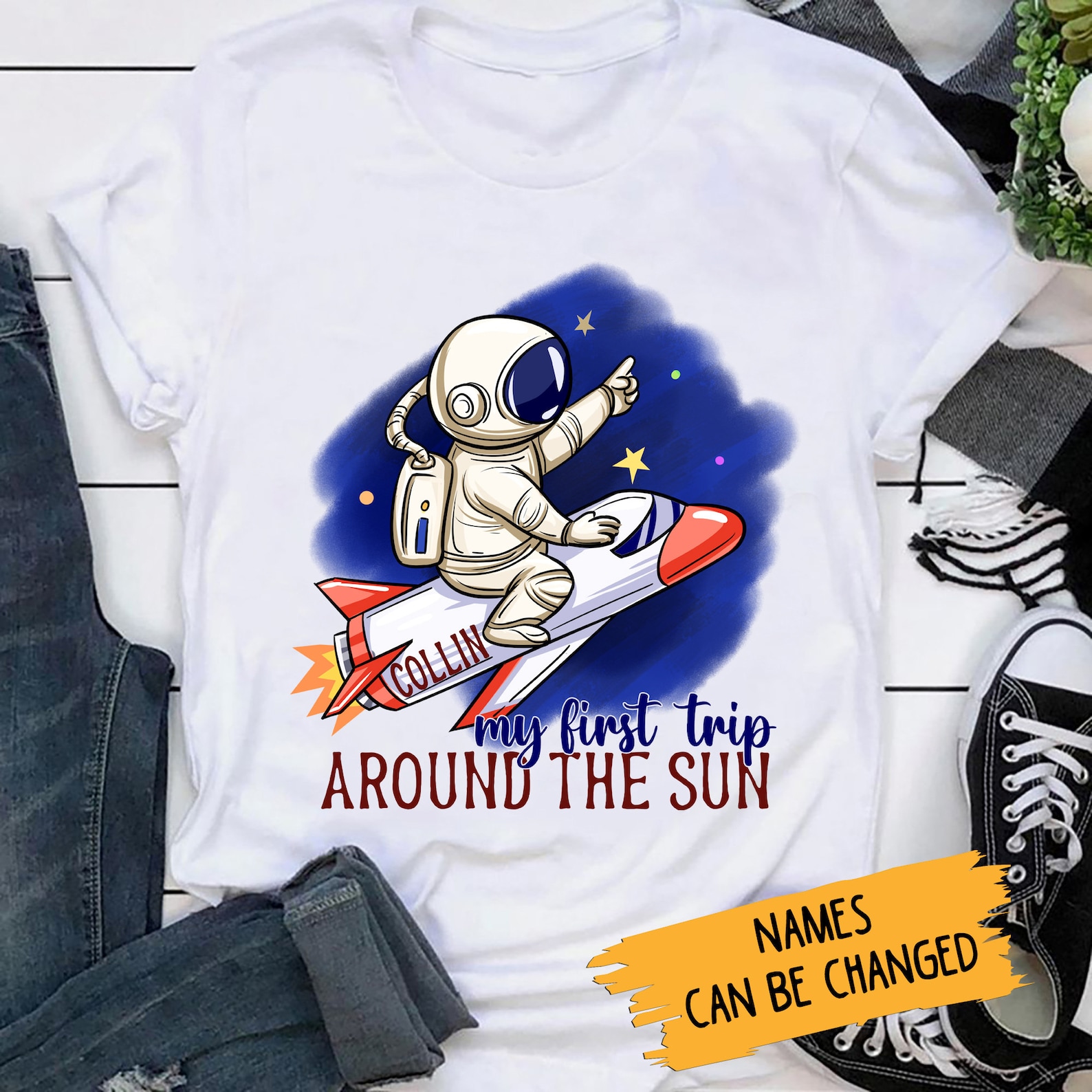 Rd First Trip Around The Sun Birthday Rocket Ship Birthday Etsy