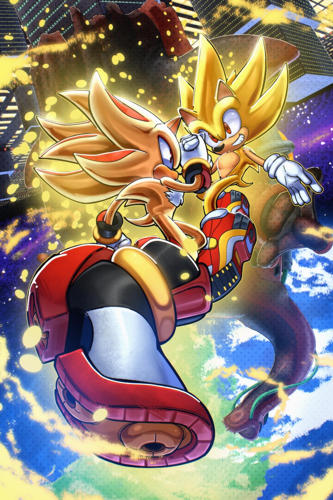 Super Hedgehogs in Space - Art Print - Video Game Poster - Etsy