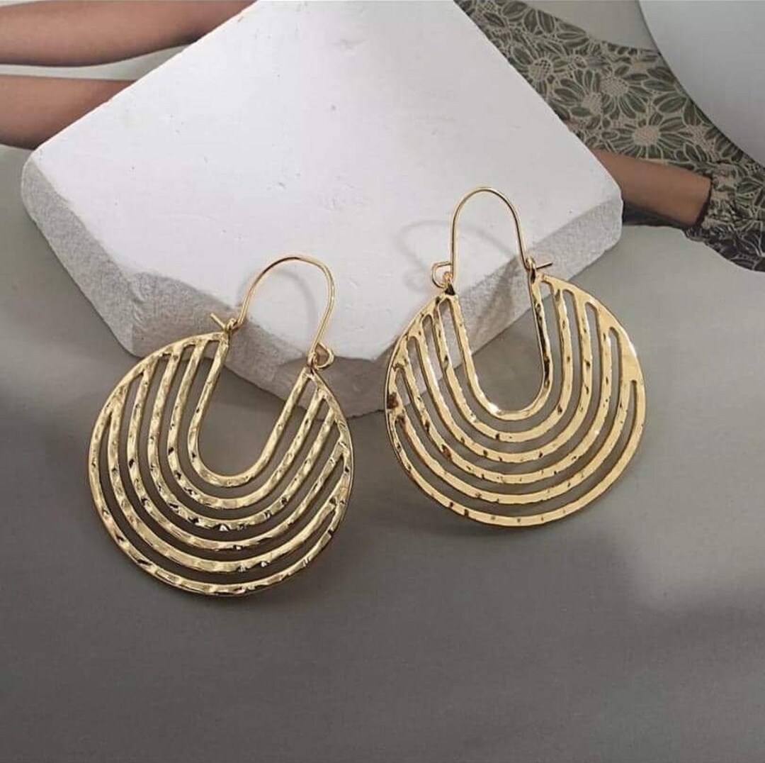 Geometric U Shape Hoop Earrings/drop Earrings/gold Color Dangle Earring ...