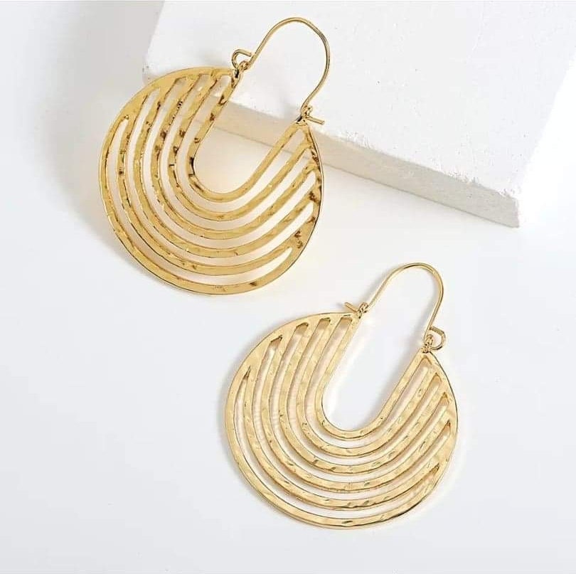 Geometric U Shape Hoop Earrings/drop Earrings/gold Color Dangle Earring ...