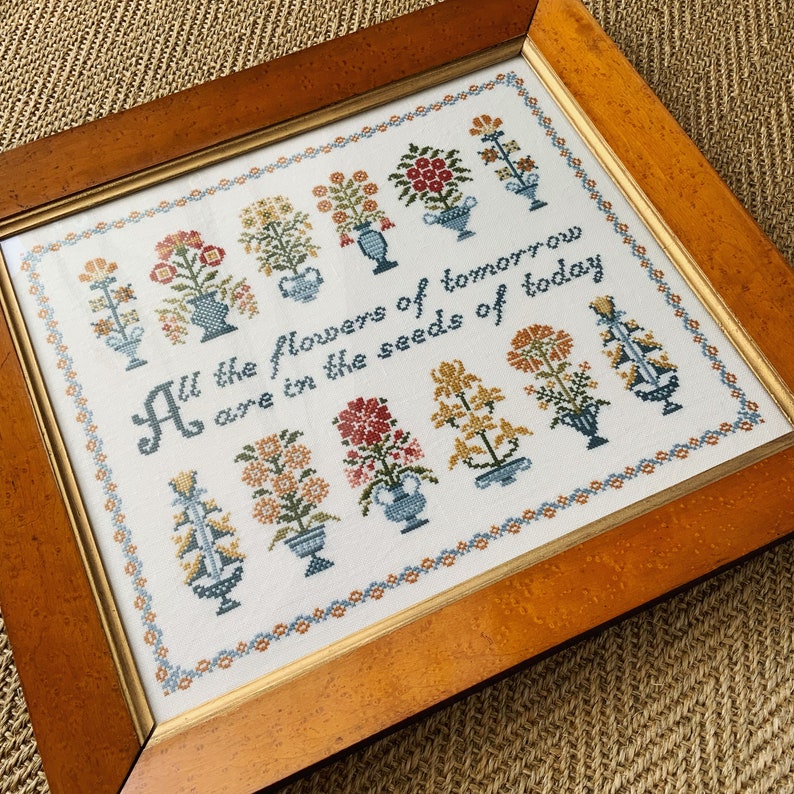 Flowers of Tomorrow Cross Stitch Sampler Kit - Etsy