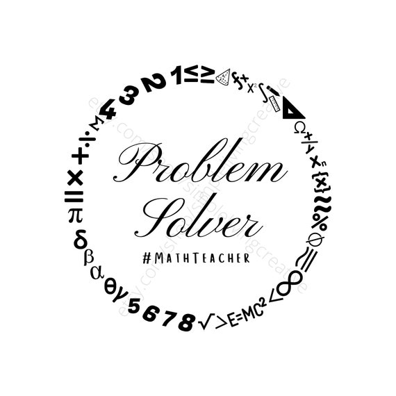 Problem Solver mathteacher Svg Math Teacher Svg Math Svg | Etsy