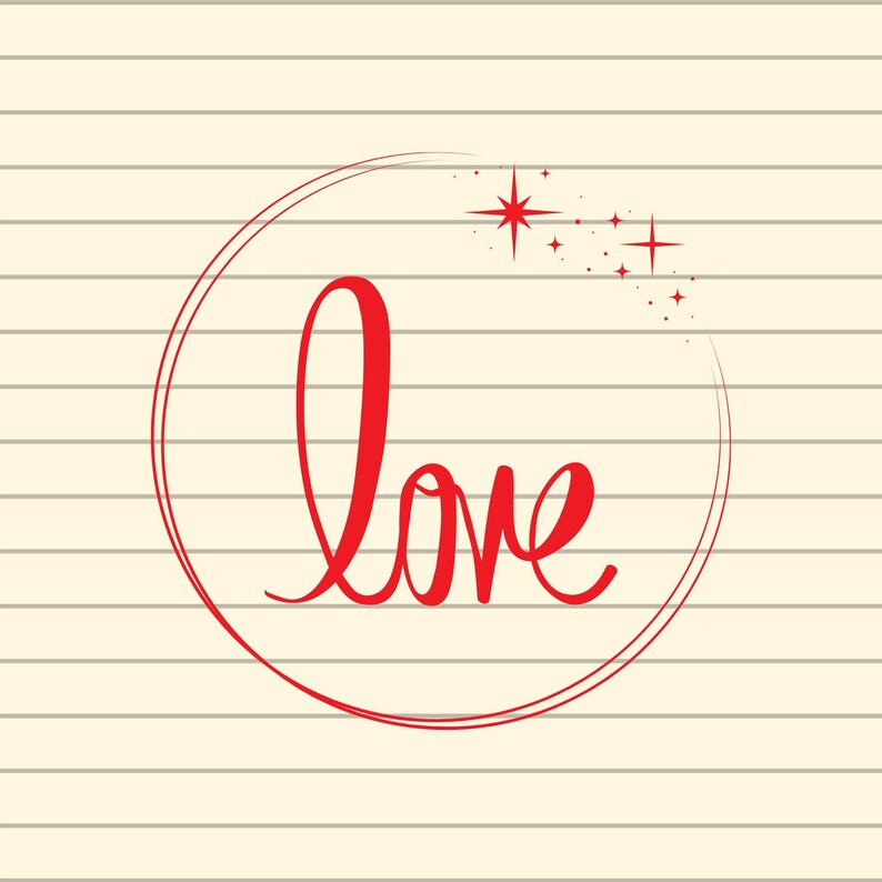 Love Svg, Love Red Svg, Red Love Svg, Love With Sparkles Svg, Love and ...