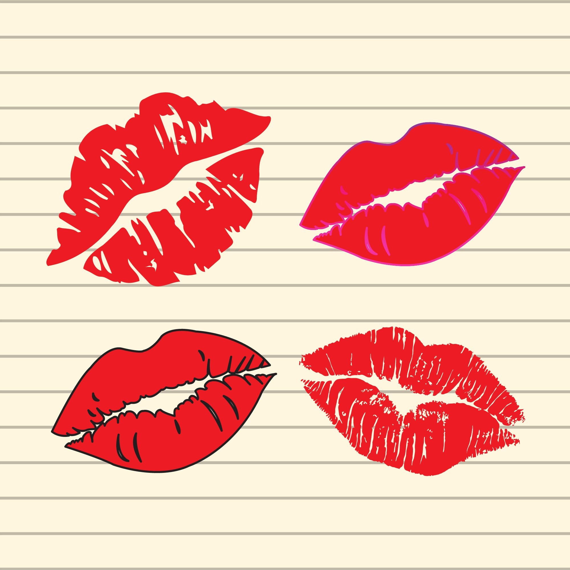 Lips Svg Bundle, Lipstick Svg, Kiss Svg, Lips,valentines Day SVG, Kissy ...