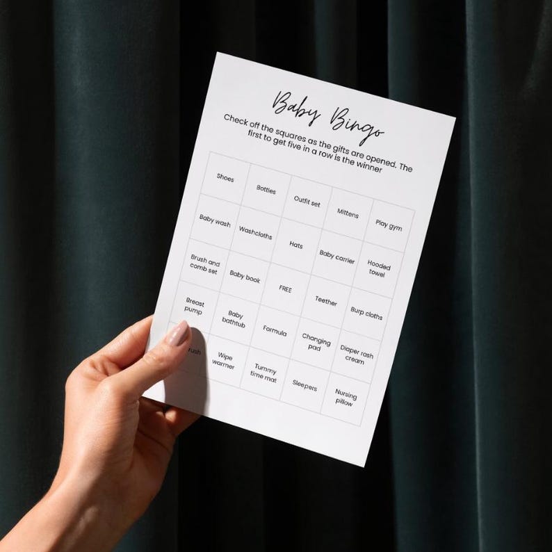 Printable Baby Shower Bingo – 100 Unique Cards, Gender Neutral Baby ...