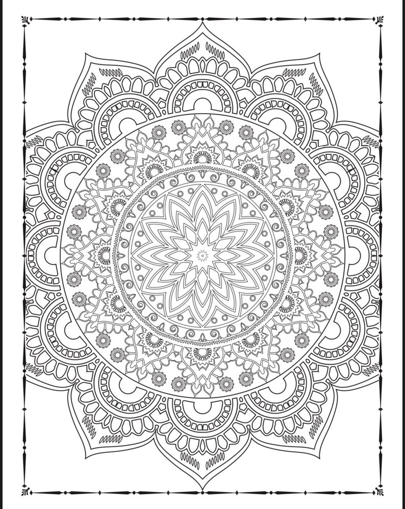 Mandala, Anxiety Relief Coloring Pages for Adults,30 Printable Pages of ...