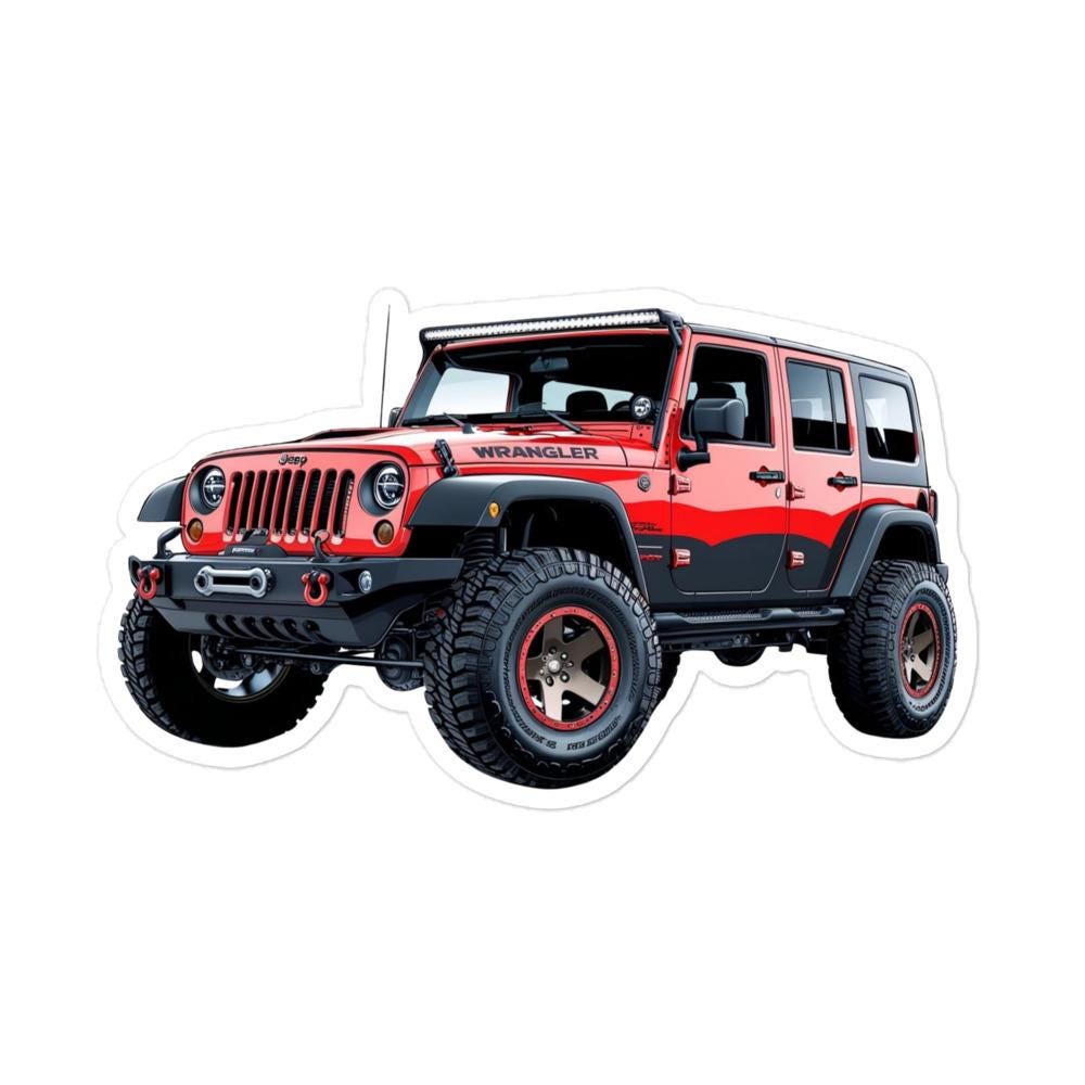 Jeep WRANGLER Adventure Kiss Cut Stickers Custom Outdoor Vinyl Decal ...