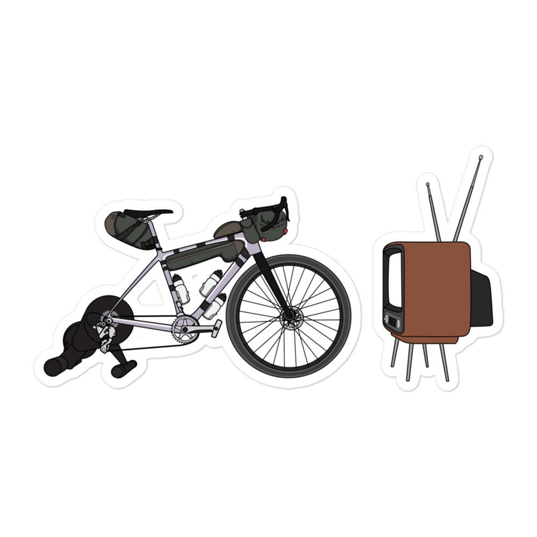 Indoor Bike Training - Bikepacking Sticker - Etsy