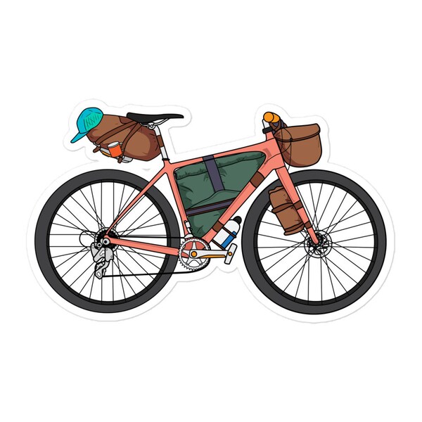 Bike Packing Sticker - Etsy