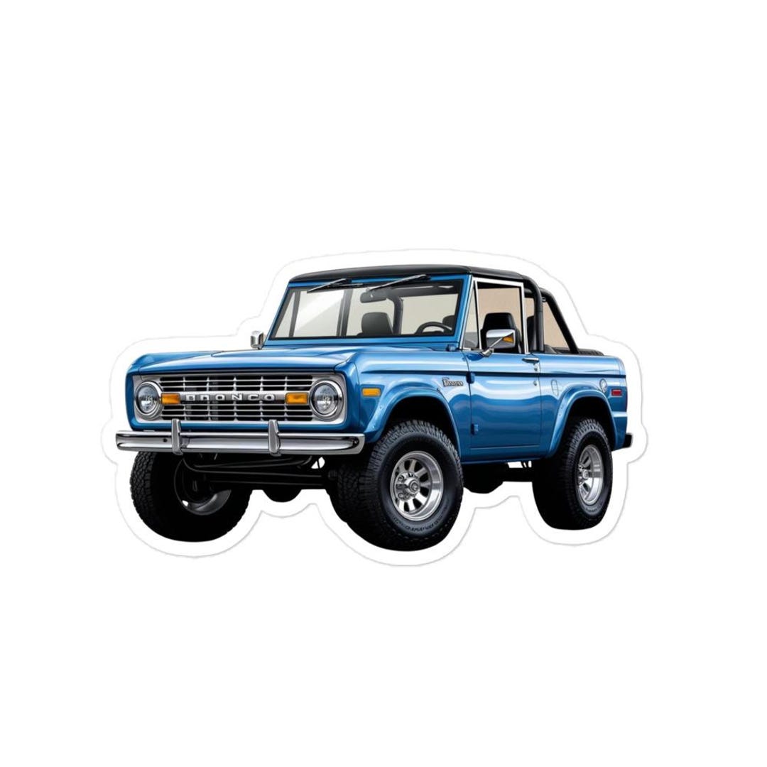 Lassic Ford Bronco Kiss Cut Stickers Vintage Off-road Vinyl Decals for ...