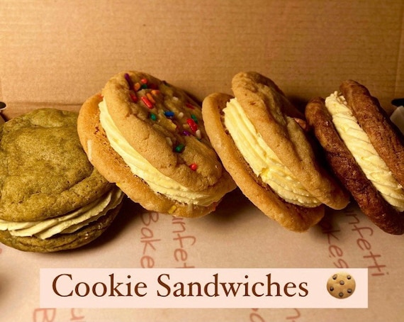 Box of 6 Cookie Sandwiches - Etsy UK