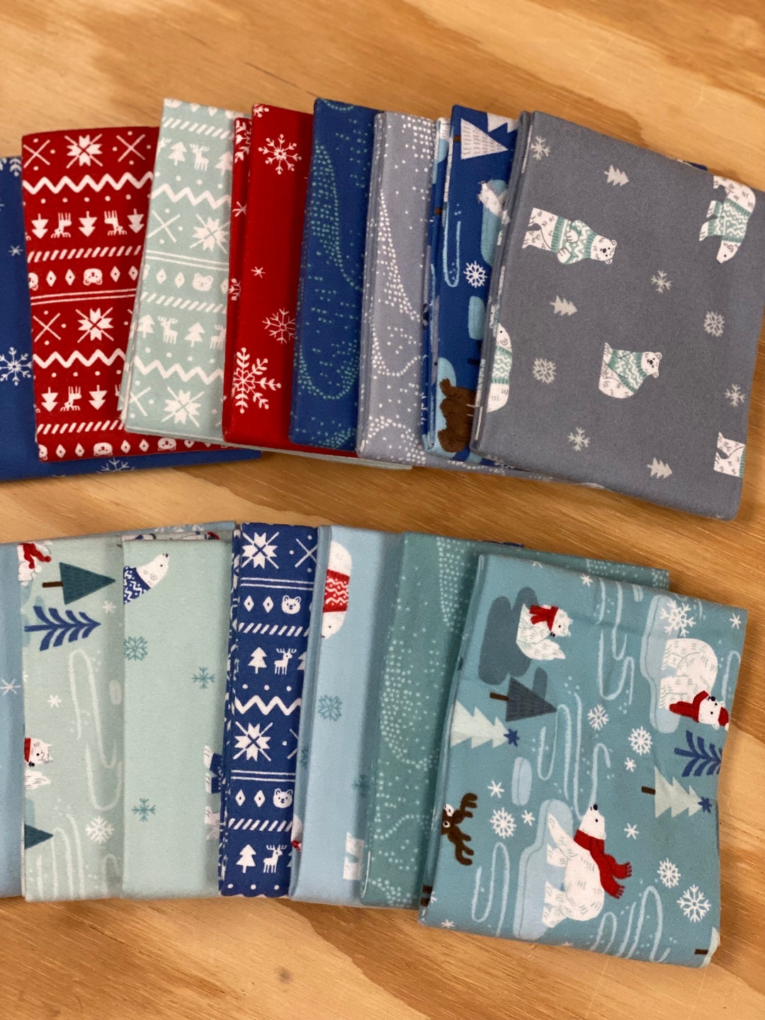 Northern Lights Flannel Fat Quarter Bundle by Natàlia Juan Abelló for ...