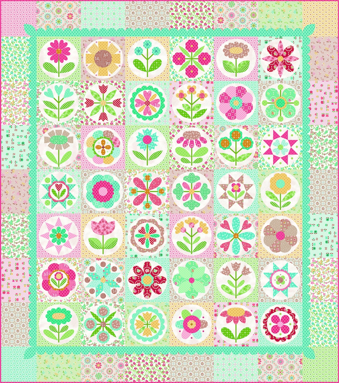 Granny's Garden Sew Simple Shapes Templates by Lori Holt for Riley ...