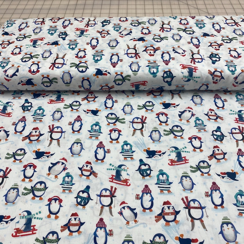Penguin Fabric - Etsy