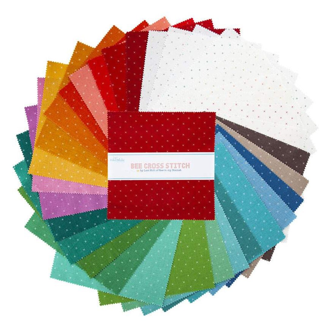Bee Cross Stitch 10 Inch Precut Stacker - Layer Cake - by Lori Holt for Riley Blake Designs - Etsy