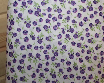 Purple Floral Fabric - Etsy