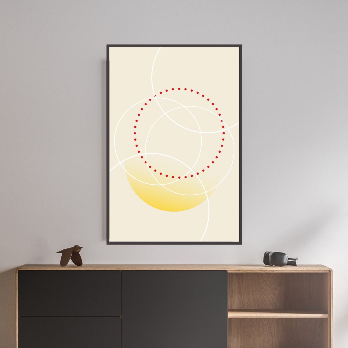 Circle Poster Printable wall art Color art print Modern | Etsy